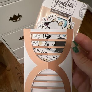 Genetics Pun Stickers Science, Biology, Genetics, Pre-med Water Bottles ...