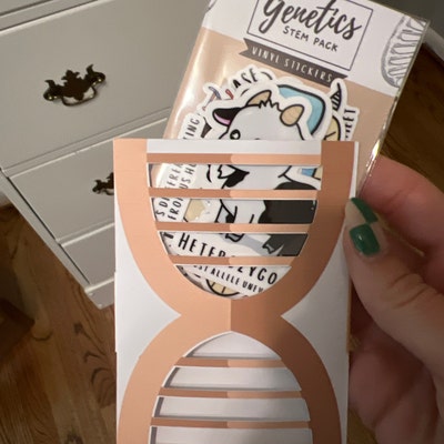 Genetics Pun Stickers Science, Biology, Genetics, Pre-med Water Bottles ...