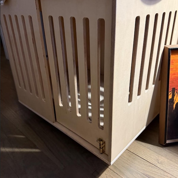 Modern Dog Crate With Sliding Door With a Latch. Dog Kennel, Dog House ...