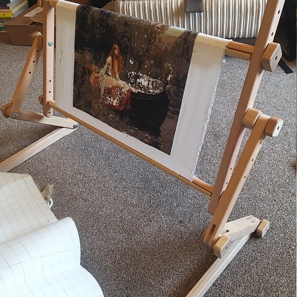 Needlework Table and Lap Hands-free Stand With Adjustable Frame Made of ...