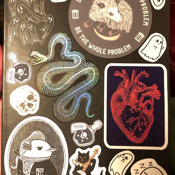 Mini Skull Stickers Goth Art Spooky Season Dark Horror Art Journal ...