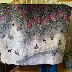 Blooming Windmill Art Quilt Pattern, Original Design Wall Art, Farm ...