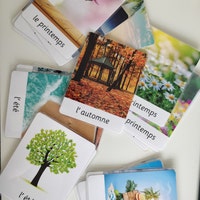 4 SEASONS • 36 Editable Montessori Cards • Flash Cards Nomenclature ...