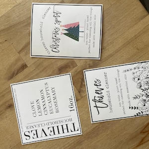 Ready to Download and Print Thieves Cleaner Sample Labels for - Etsy