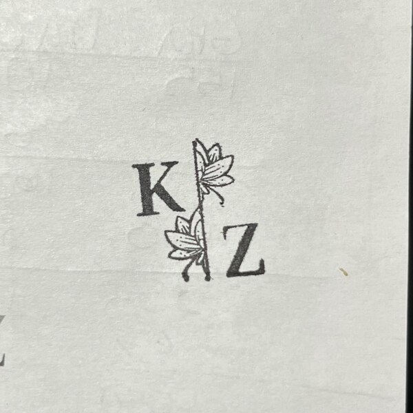 Library Book Embosser Custom Initials Monogram Ex Libris This Book ...