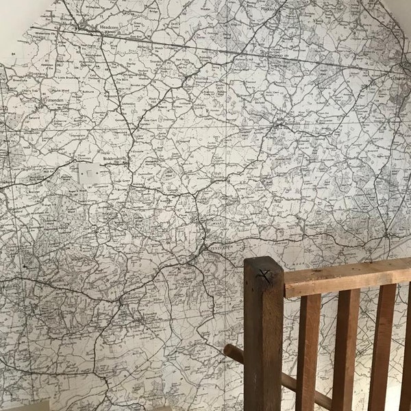 Custom Map Wallpaper - Bespoke Historical Map Wallpaper Mural of Any ...