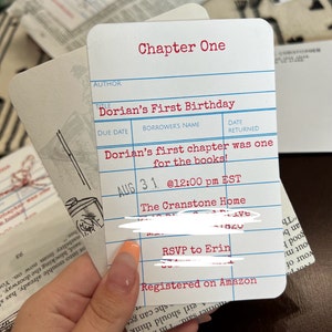 Birthday Card, Book Lovers, Library Card, Literary Book Lover Bookish ...