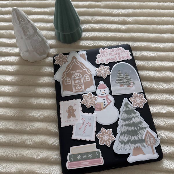 Snowy Chapters Sticker Pack | Kindle Stickers | Bibliophile | Water ...