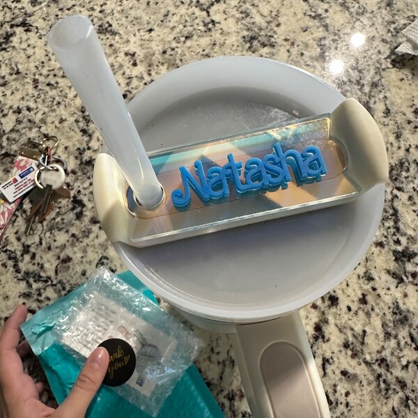 Stanley Name Plates Lid Toppers Cup Accessories Pink Blue Personalized ...