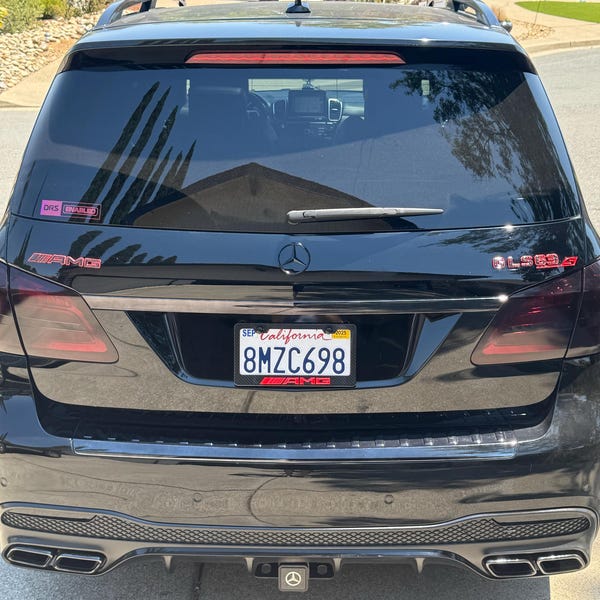 1x Red AMG 3D Emblem Badge Real 3K Twillweave Real Carbon Fiber License ...