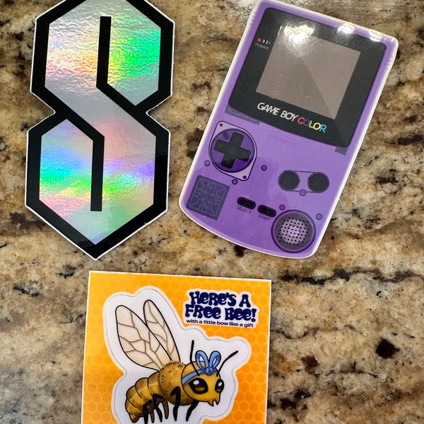 Purple Gameboy Sticker - Translucent Sticker - Retro Kids - Nintendo ...