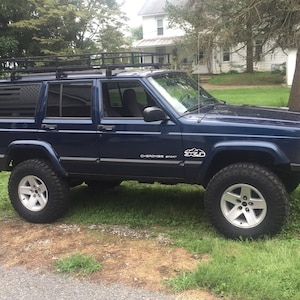 Jeep XJ Cherokee Rear Window Decal set of 2 driver and Passenger Sides ...