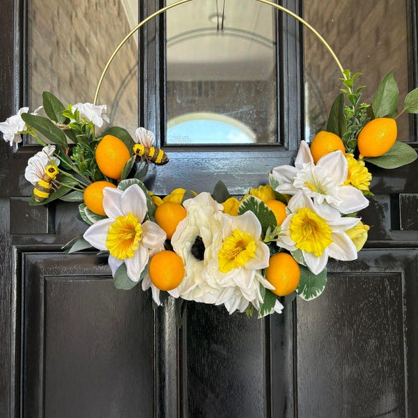 Modern Year-round Lambs Ear and Fern Wreath | Minimalist Greenery ...