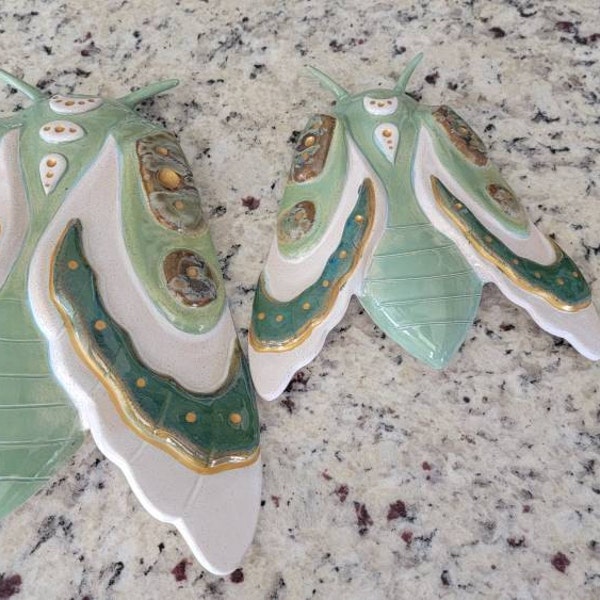 Custom Handmade Decorative Wall Mounted Moth Ceramic Hanging Wall Art ...