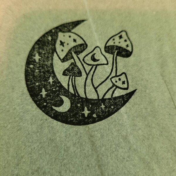 Mushroom Rubber Stamp: Celestial, Fun, Funky Mushroom Stamps, Journal ...