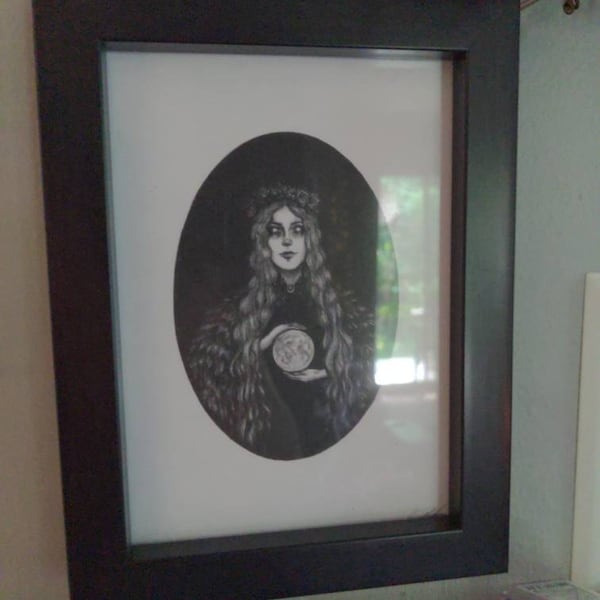 Moon Maiden - Fine Art Print - Full Moon Magick - Witchcraft - Pagan ...