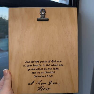 Custom Engraved Note, Engraved Note, Handwritten Note on Wood, Wood ...