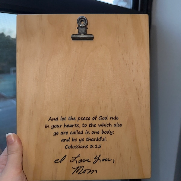 Custom Engraved Note, Engraved Note, Handwritten Note on Wood, Wood ...