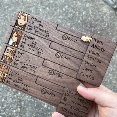 Custom Wooden Final Fantasy 9 Menu Screen With Characters You Can Pick ...
