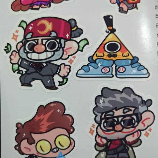 Gravity Falls Inspired Stickers [ft. Dipper, Mabel, Baby Bill, Bipper ...