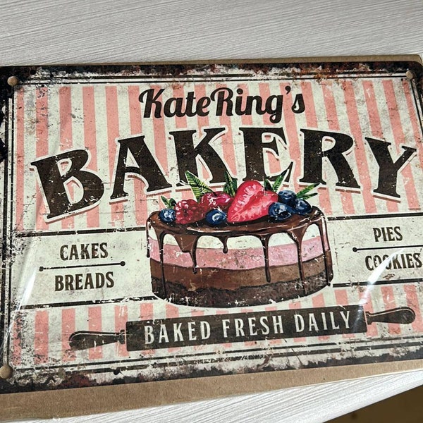 Bakery Sign Bake Shop Decor Kitchen Signs Personalised Gifts for Mom ...