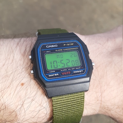 Casio Calculator Watch With Green Screen Mod CA-53W-1ER - Etsy