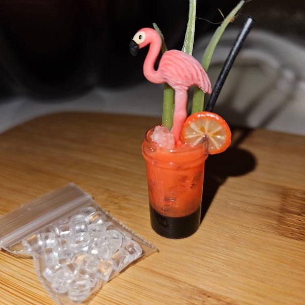 ONE 1:6 Scale MIMOSA Cocktail Drink With Orange Slice in Crystal Look ...