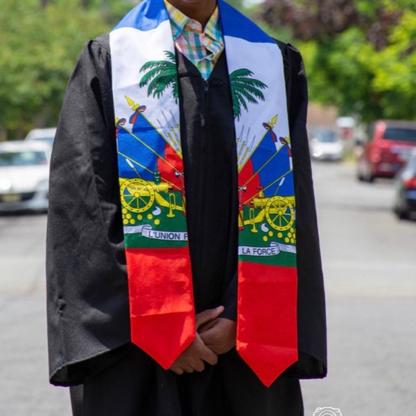 Haiti Haitian Flag Graduation Stole (satin) - Etsy