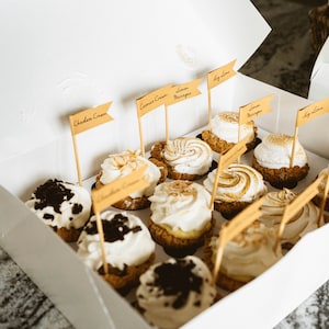 Custom Modern Flags Modern Minimalistic Personalized Cupcake Flags With ...