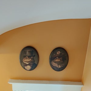 Mr Frog Victorian Portrait Vintage Style Cottagecore Animal Wall Art ...