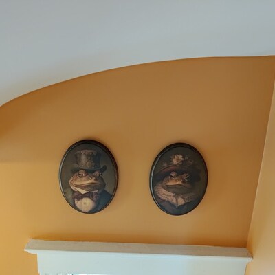 Mr Frog Victorian Portrait Vintage Style Cottagecore Animal Wall Art ...