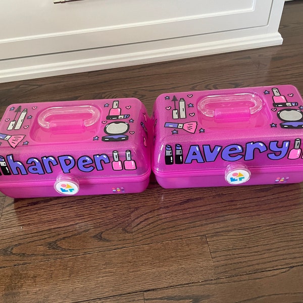 Makeup Theme Personalized Hand-painted Caboodle - Etsy