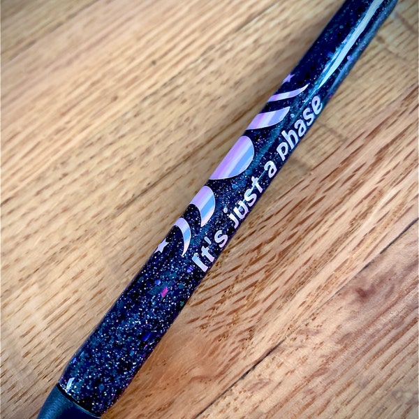 Phases of the Moon Glitter Gel Pen, Custom Epoxy Glitter Pen, Custom ...