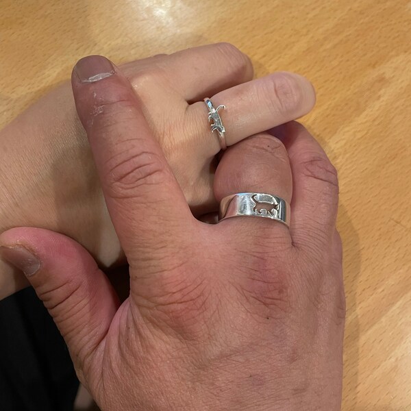 Sterling Silver Cat Ring for Man and Women - Cat Jewelry, Cat Lovers ...