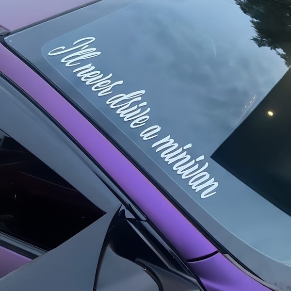 Custom Windshield Sunstrip Decal | Text Only, Racing Drift Style - Etsy