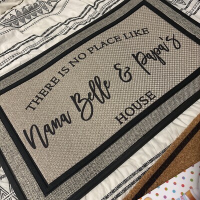 Hello Goodbye Happy Welcome Mat Glad You Are Here Happy - Etsy