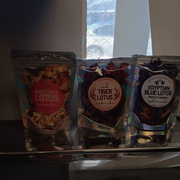 Triple Lotus Pre-ground Blend Egyptian Blue Lotus Sacred White Lotus ...