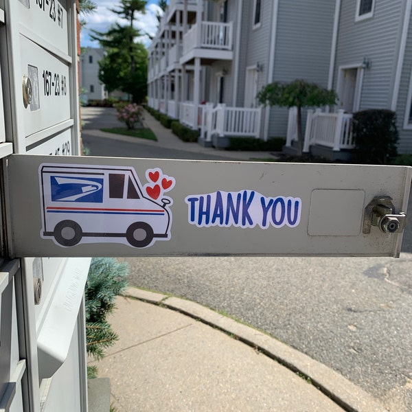 USPS Thank You Mailbox Sticker, Mailman Thank You Sticker - Etsy
