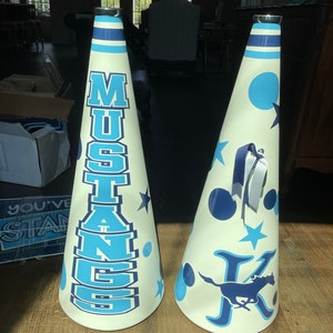 25 Custom Cheer Megaphone LOTS of Colors to Choose From - Etsy