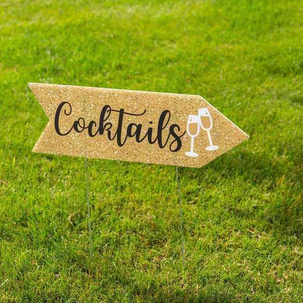 Rustic Kraft - Arrow Wedding and Reception Directional Signs - Double ...
