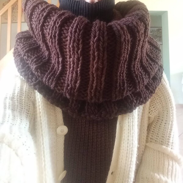 Knit Loopy Merino Wool Long Sweater, Chunky Knit Thick Pullover ...