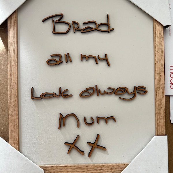 Bespoke Hand Writing Sign | Hand Written | Anniversary Gift | Birthday ...
