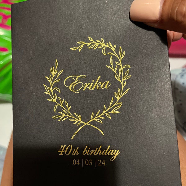 20 Black And Gold Monogram Birthday Party Favor Bags For Guests With