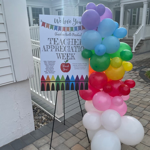 Teacher Appreciation Welcome Sign, Editable School Lunch Poster, Staff ...