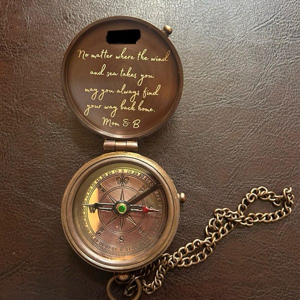 United States Navy Gift, Personalized Navy Compass, Navy Graduation ...