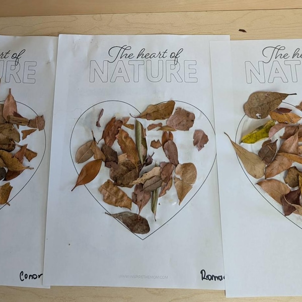 The Heart of Nature Craft Template, Heart Craft, Nature Study ...