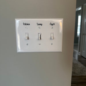 Custom Light Switch Labels // Light Switch Stickers // Light Plate ...