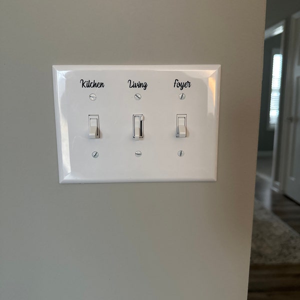 Custom Light Switch Labels // Light Switch Stickers // Light Plate ...