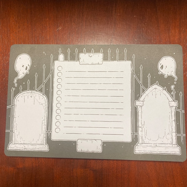 Graveyard Haunts Planner Notepads - Tear-away Calendar - Tombstones and ...