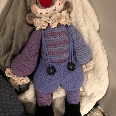 Amigurumi Clown Pattern Chatterbox the Clown Crochet Clown Doll ...